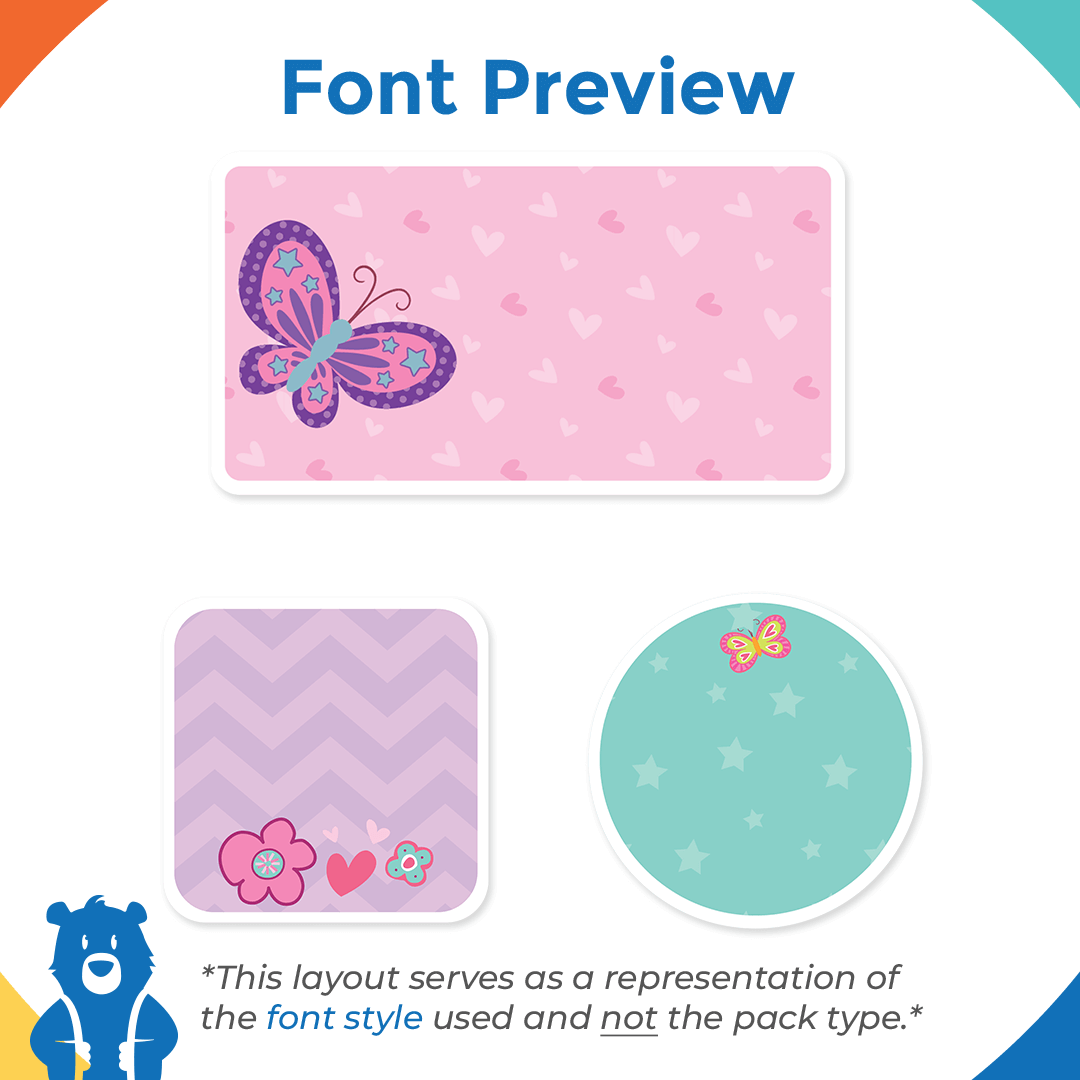 Complete Waterproof Label Pack - Butterflies – School and Camp Labels