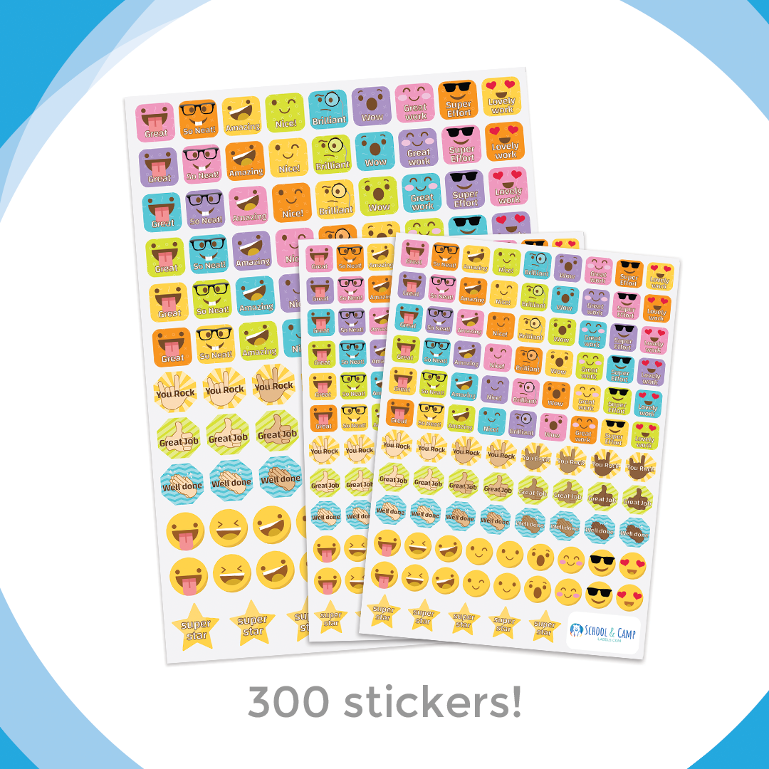Emoji Reward Labels – School and Camp Labels