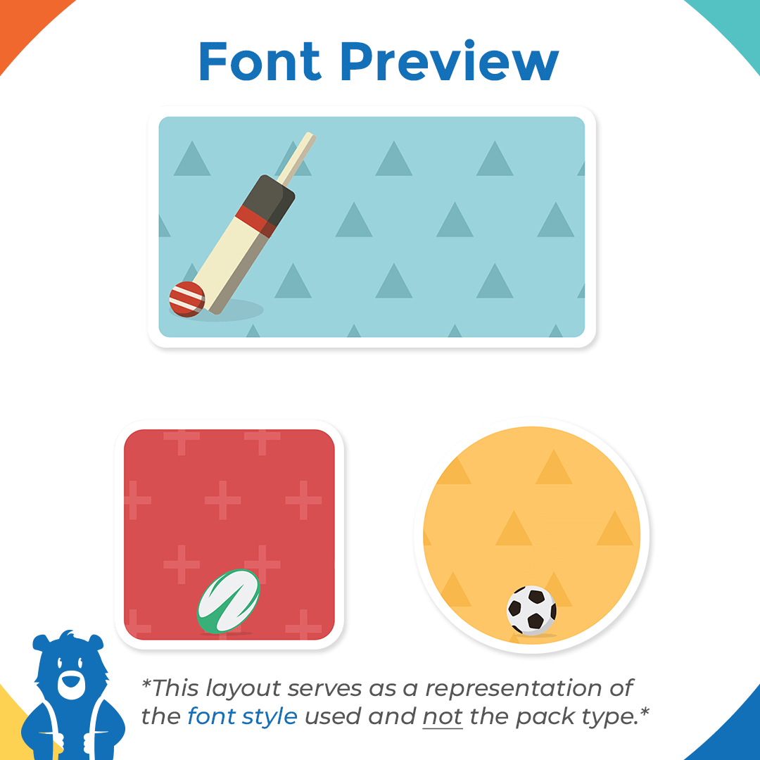 Camp and Kindergarten Starter Label Pack - Sports – School and Camp Labels