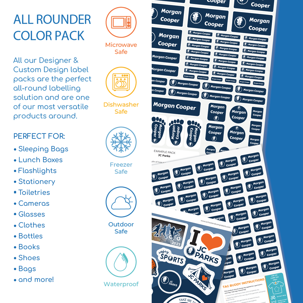 Essential Camp Pack - JC Parks Camps – School and Camp Labels