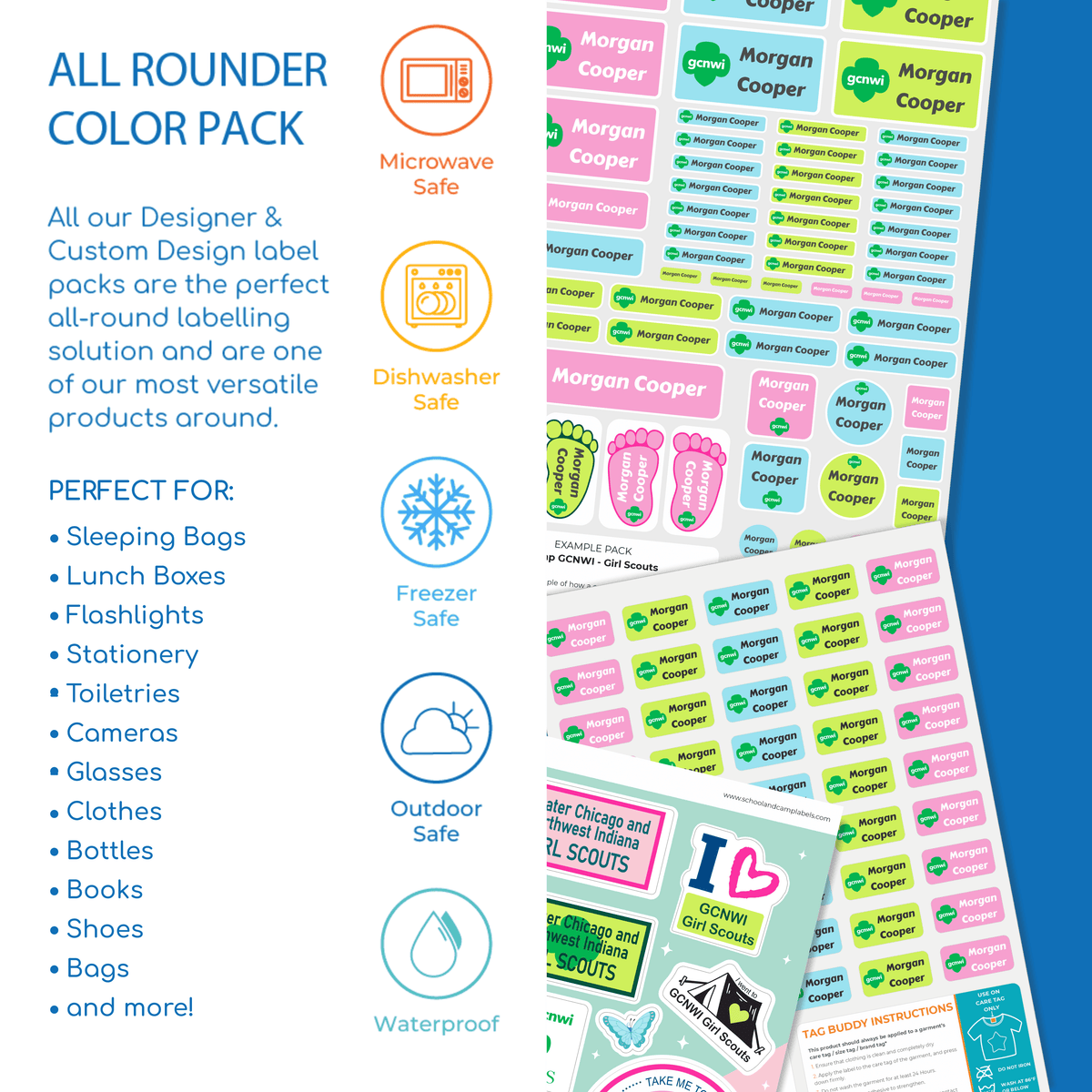 Essential Camp Pack - Girl Scouts GCNWI – School and Camp Labels