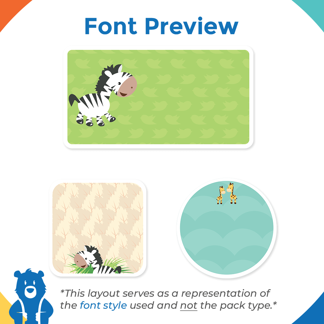 Essential School, Camp and Daycare Label Pack - Baby Animals – School ...