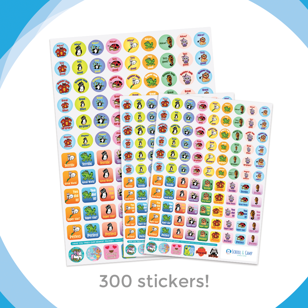 Mix Pack Two Reward Labels – School and Camp Labels